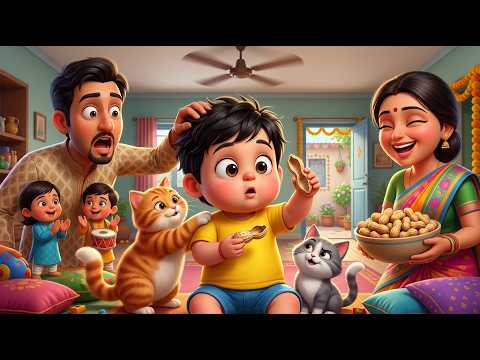 Upar Pankha Chalta Hai 😴🥜 | Munna Ki Mungphali & Funny Mama | Hindi Nursery Rhymes for Kids