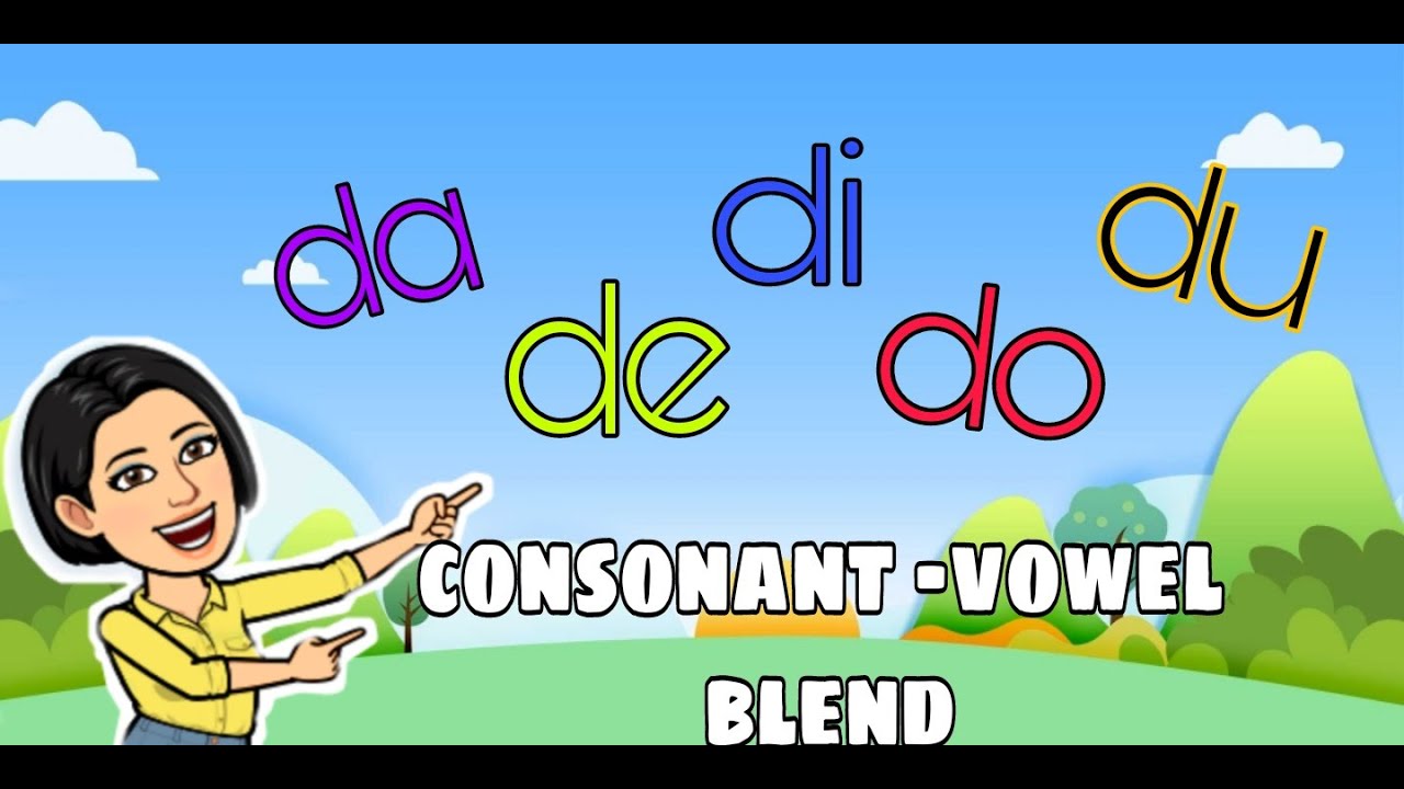 consonant-vowel BLEND | da de di do du|English Phonics|Lesson 2 - YouTube