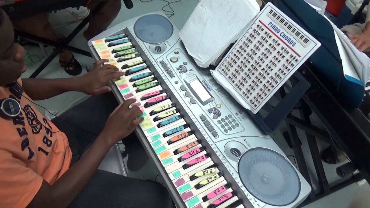 Teaching one of my male students how to play the Hannon Piano scales ...