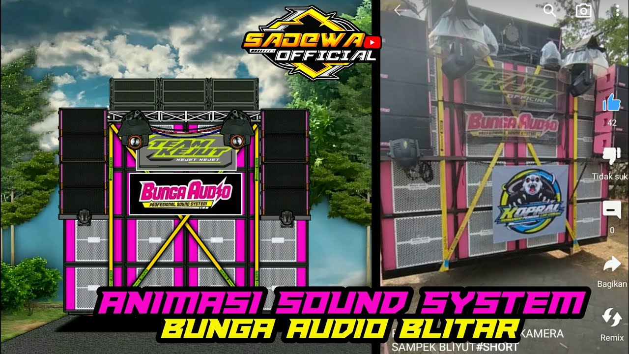 animasi sound system bunga audio blitar ft team kejut official - YouTube