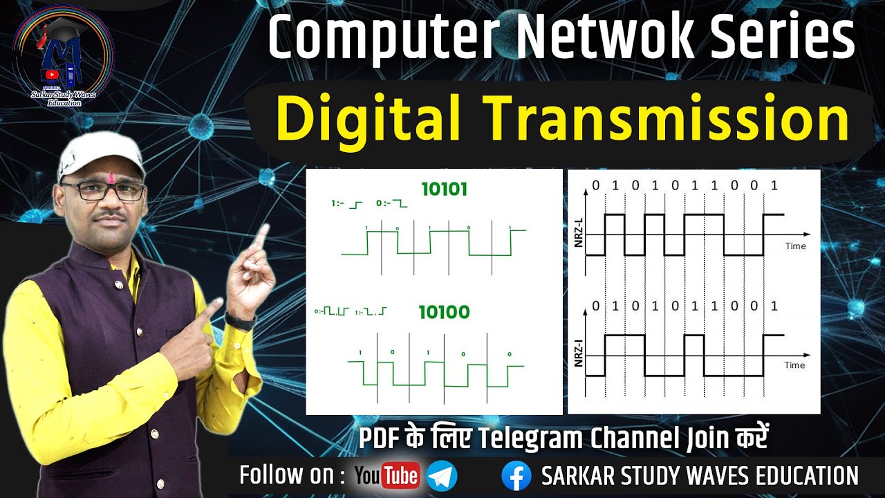 L23 Digital Transmission in Computer Network | Line Coding | NRZ | RZ ...