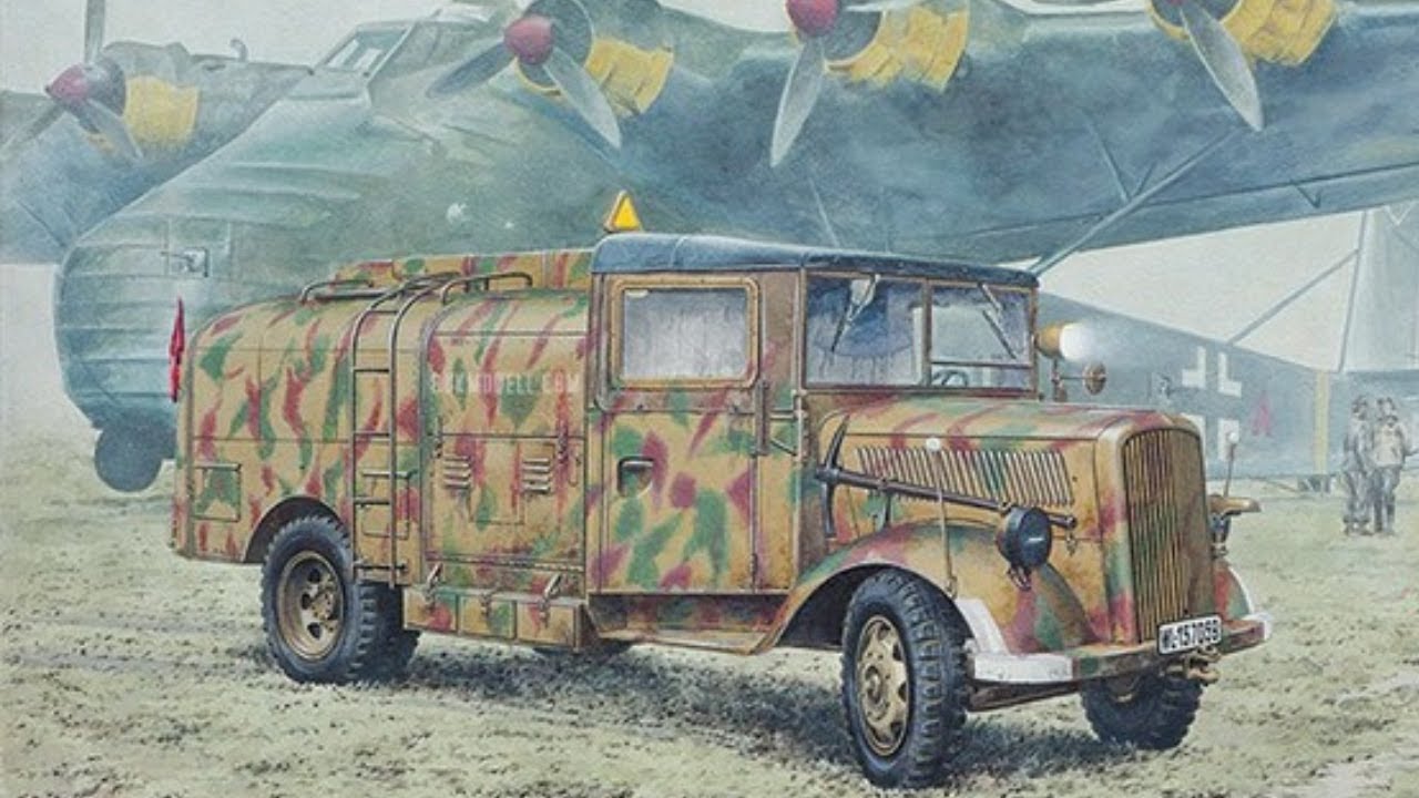 Luftwaffe Tanker Truck (Opel Blitz Special Version - '41 - '45) - YouTube