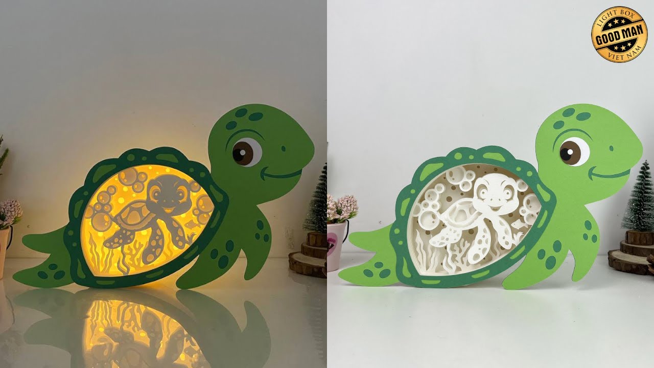 How To Make Paper Cut Turtle Box - YouTube