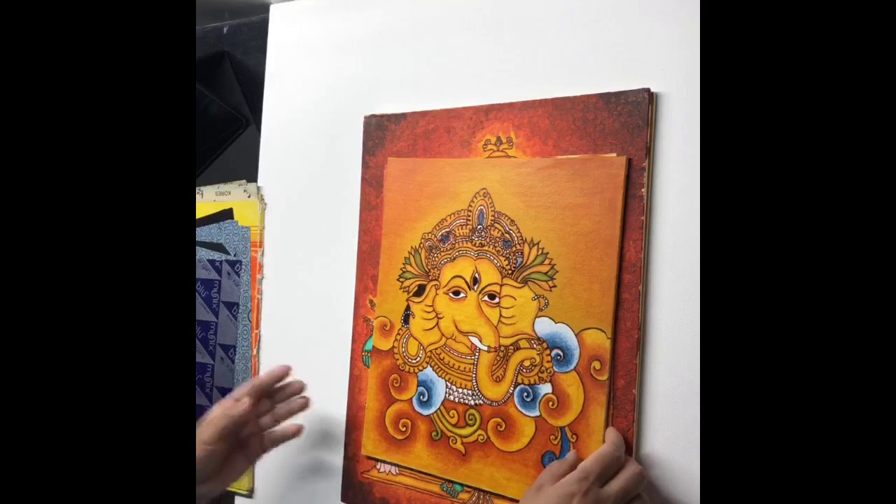 #nisarg_creations - KERALA MURAL PAINTING - Hanuman Part 2 - YouTube