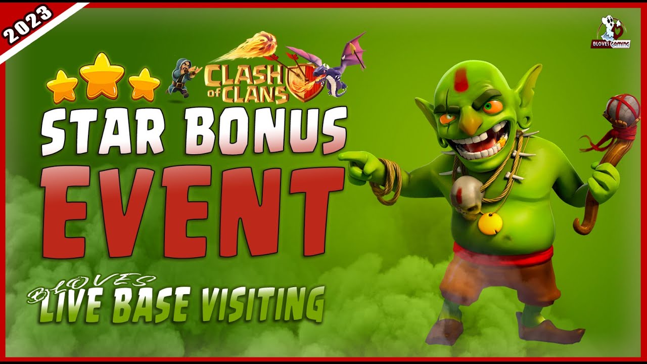 COC LIVE | Star Bonus Event in clash of clan | COC Live Special Base ...