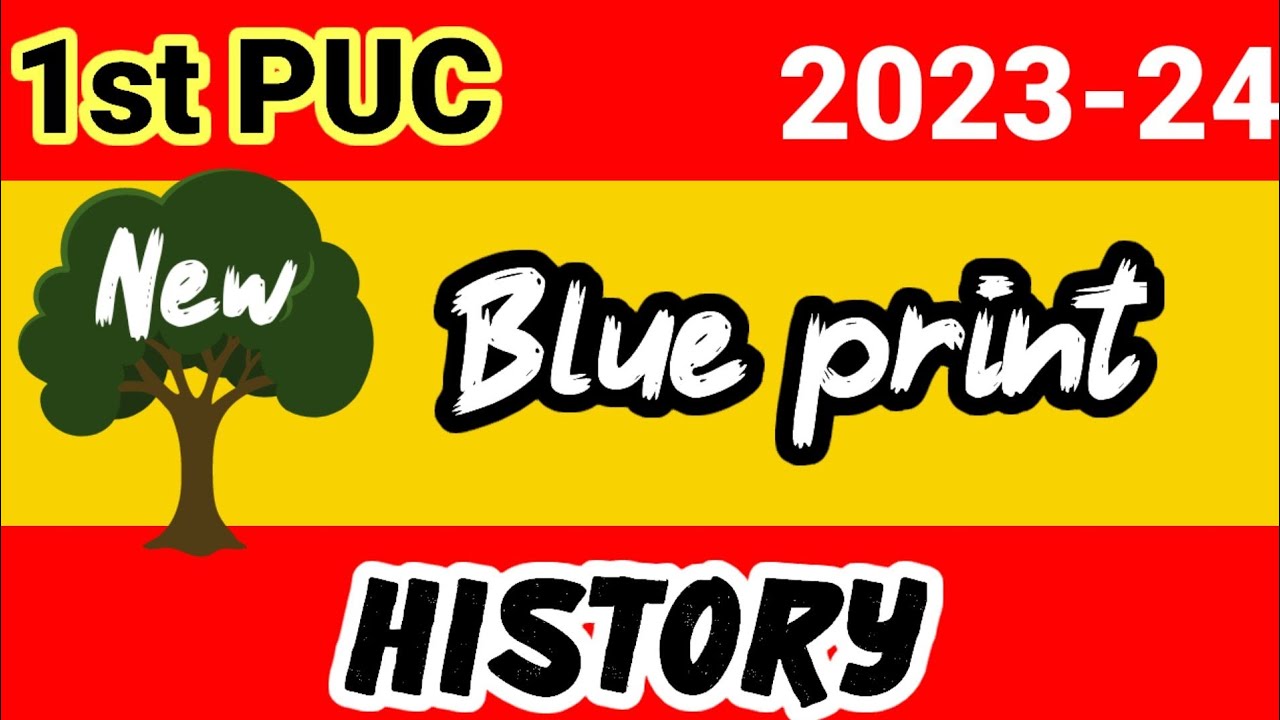 1st puc history blueprint model question paper kannada medium 2023-24 ...