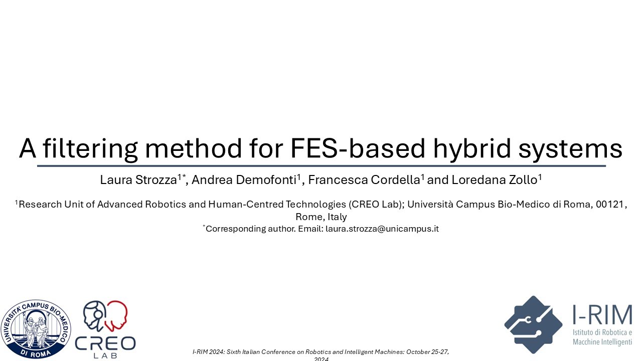 A filtering method for FES-based hybrid systems - YouTube