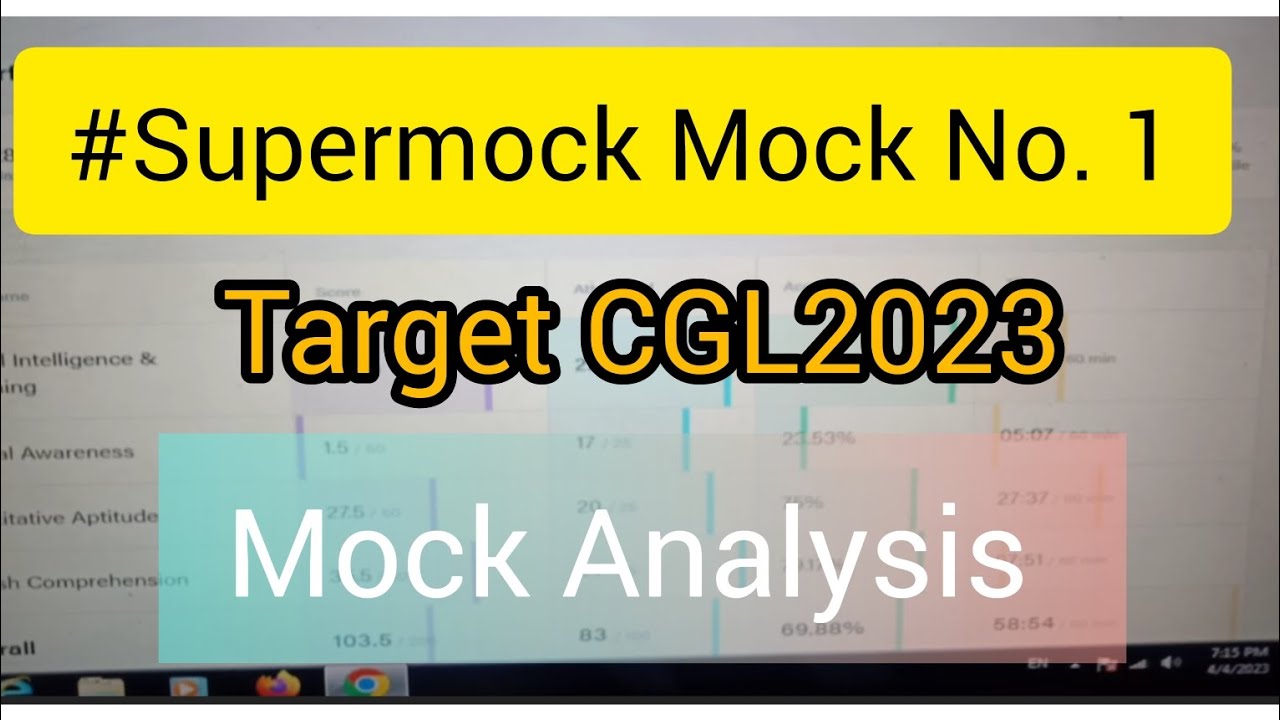 #Mock No. 3 | SSC CGL 2023 | #Mock No. 1 of Supermock | #supermock # ...