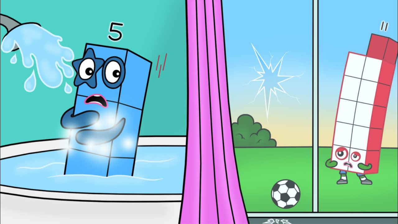 The bathroom glass was broken, Numberblocks 5 11 - Numberblocks fanmade ...