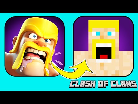 IF CLASH OF CLANS WAS MADE BY MINECRAFT (FULL MOVIE)