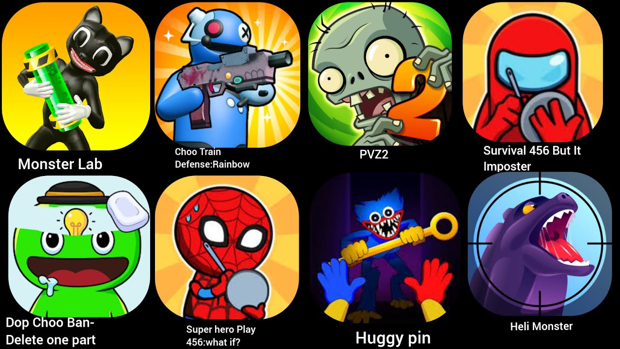 Monster Lab,Choo Train Defense:Rainbow,PVZ2,Survival 456 But It ...
