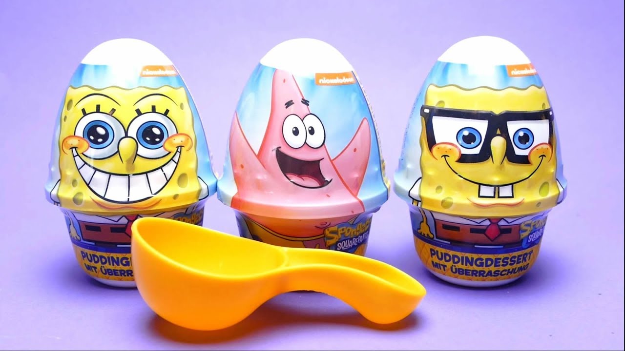German Dessert Spongebob Pudding Surprise Candy - YouTube