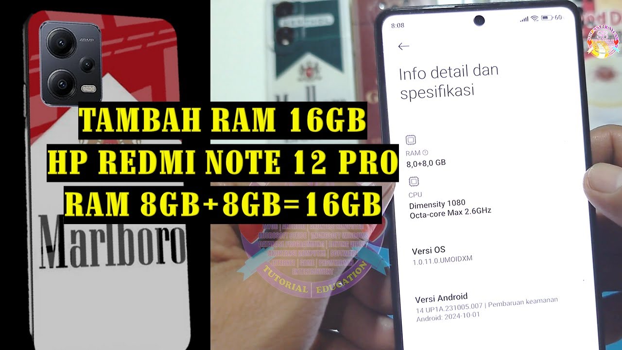 CARA TAMBAH RAM REDMI NOTE 12 PRO 5G RAM 8GB+8GB=16 GB- EXTEND RAM 16 ...