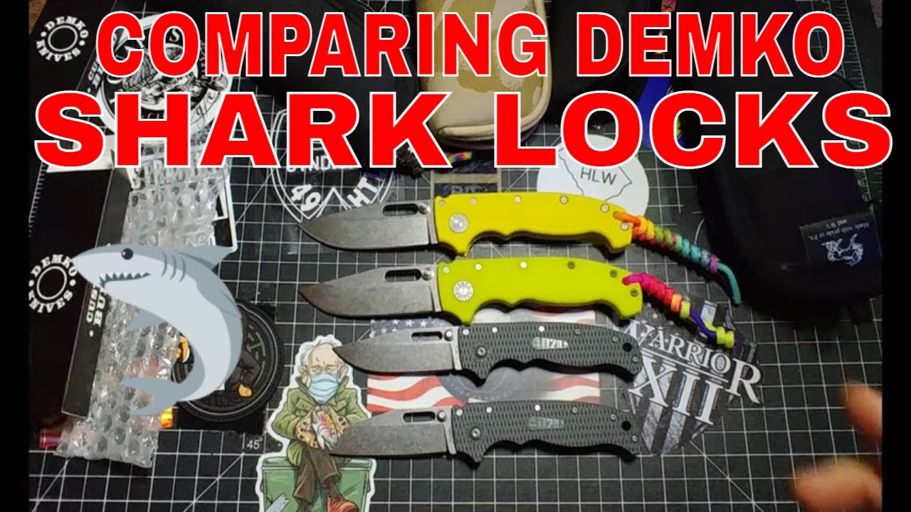 COMPARING THE DEMKO KNIVES SHARK LOCK KNIVES! - YouTube