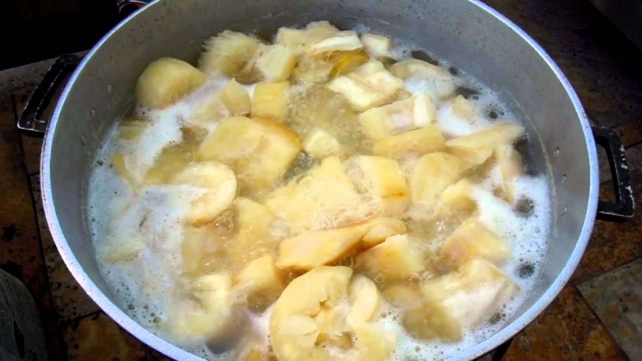 Boiling Cassava (Yucca).MOV - YouTube