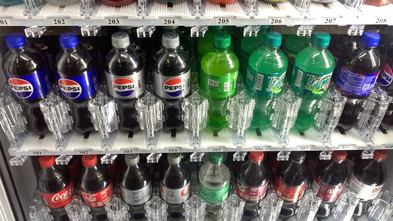 The Bevmax 4 V3 touch screen vending machine at Computer cafe building ...