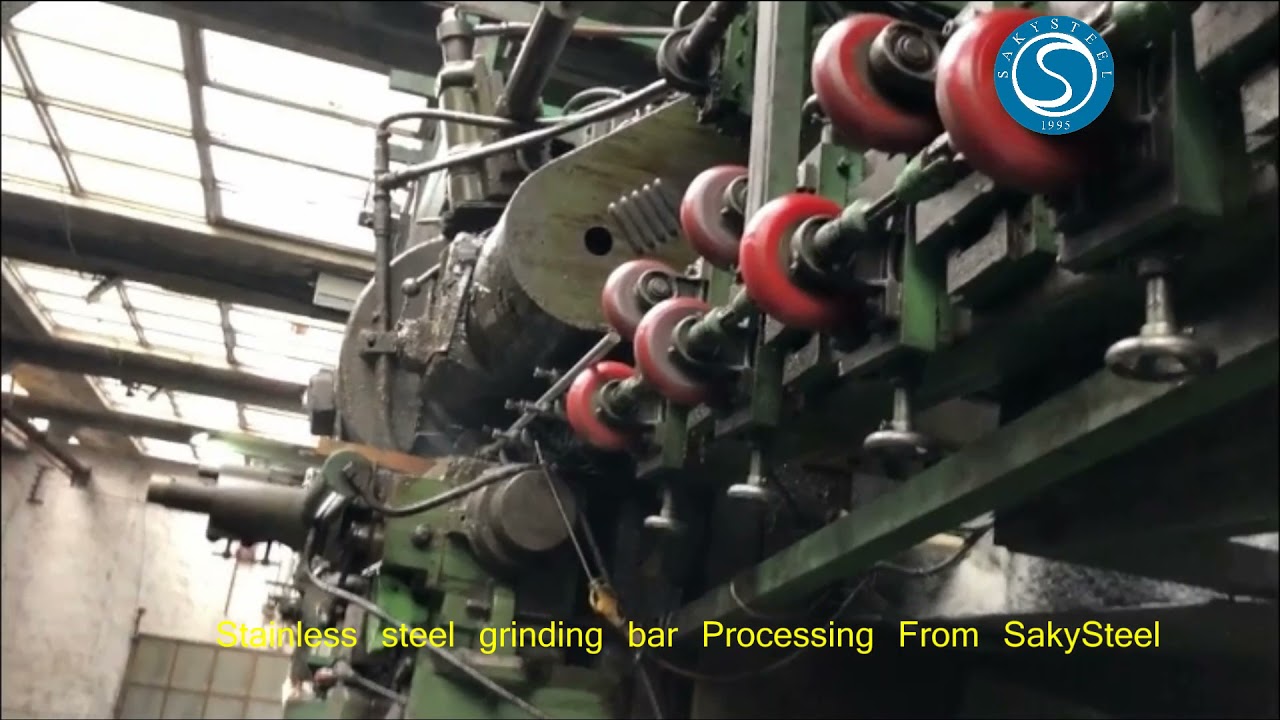 Stainless steel grinding bar processing - YouTube