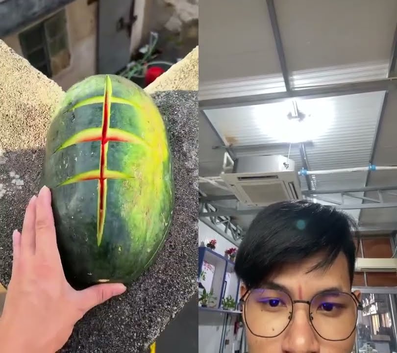Wow watermelon #watermelon #funny #satisfying #experiment # ...
