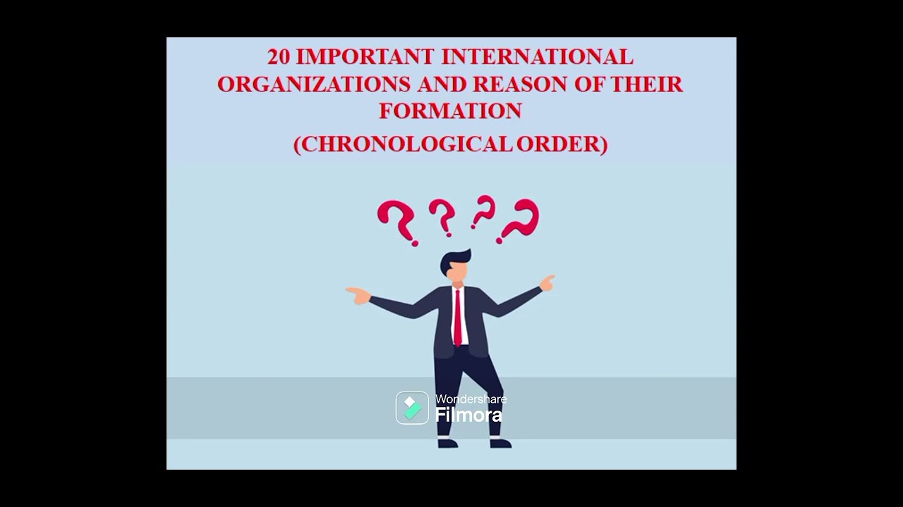 20 International Organizations of Critical Importance - YouTube