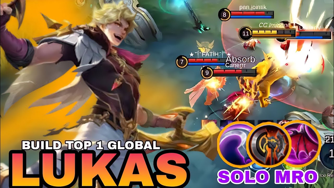 LUKAS BEST MRO BUILD AND AMBLEM | SOLO MRO LUKAS GAMEPLAY | MOBILE ...