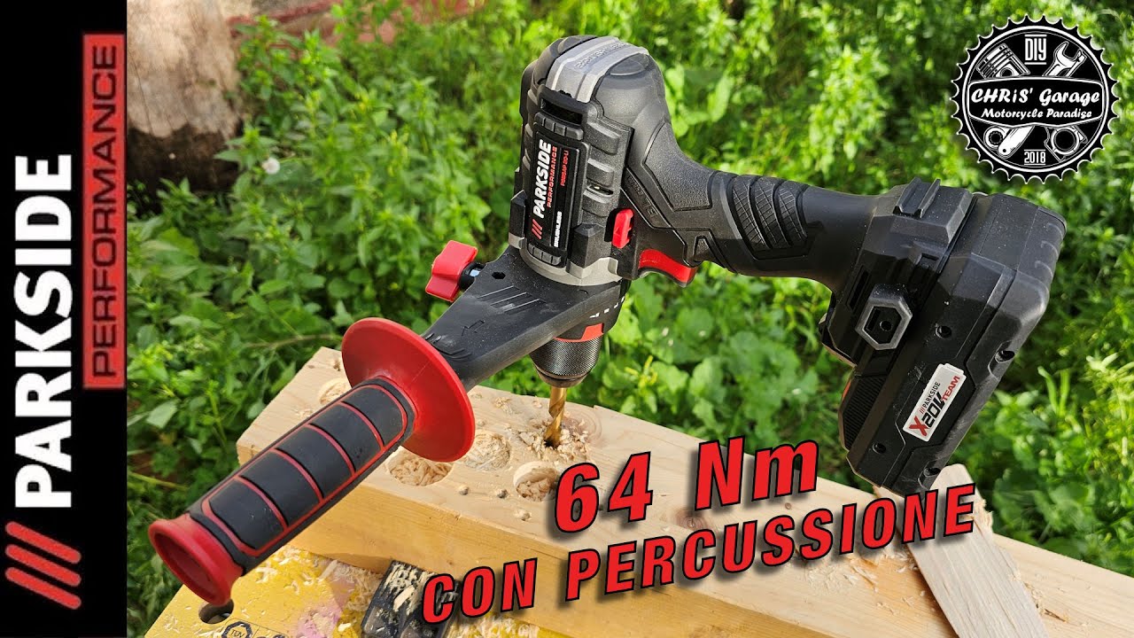 PARKSIDE PERFORMANCE Trapano 20V da 64Nm con percussione - YouTube