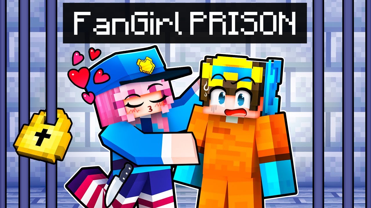 Escaping My CRAZY FAN GIRL Prison In Minecraft! - YouTube
