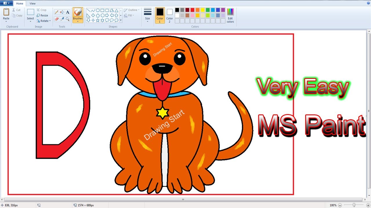 How to Draw A Dog Step By Step,Dog Drawing,Draw A Dog Very Easy MS ...