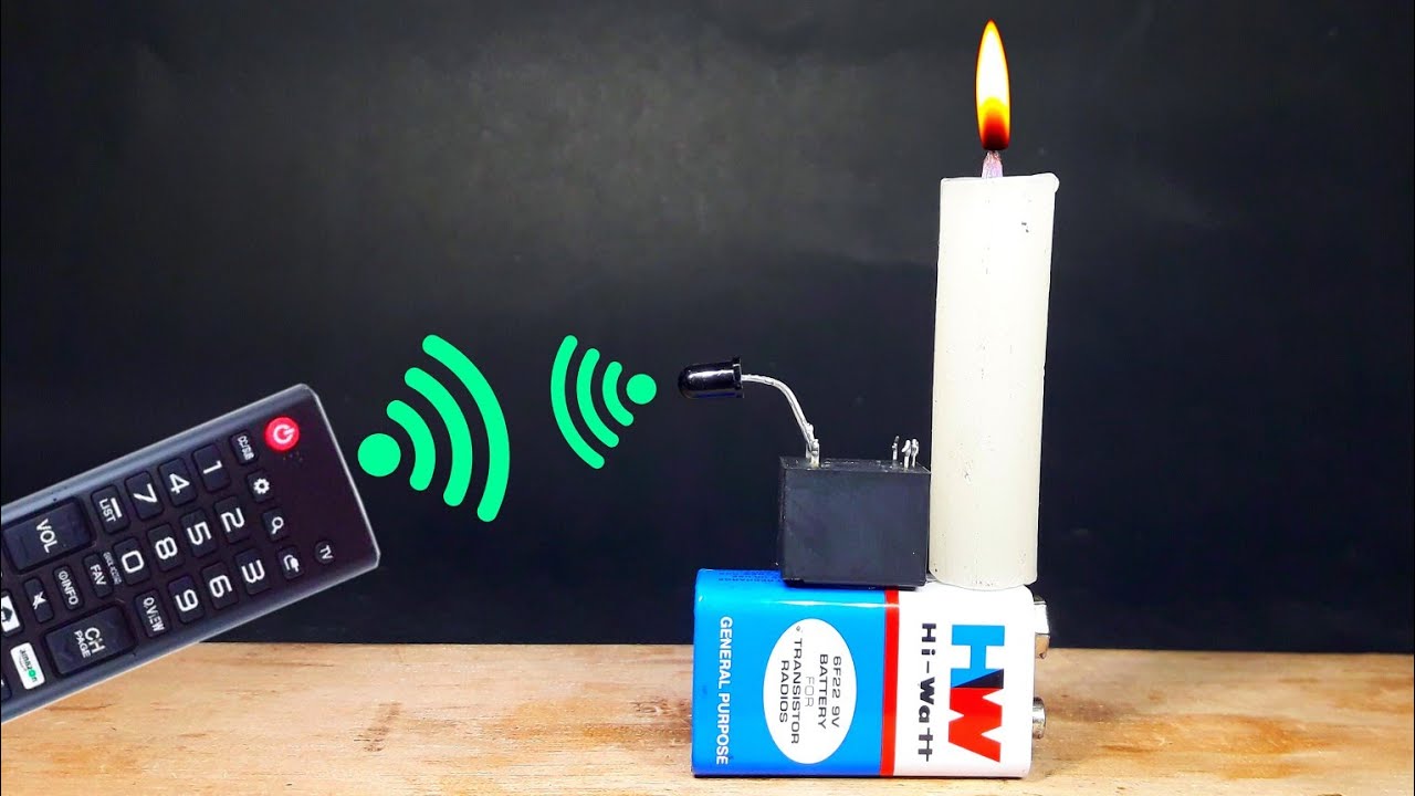 remote candle / simple sensor project for school students - YouTube