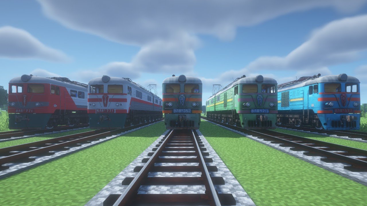 VL8 Minecraft 1.16.5. Immeriseve Railroading mod. - YouTube