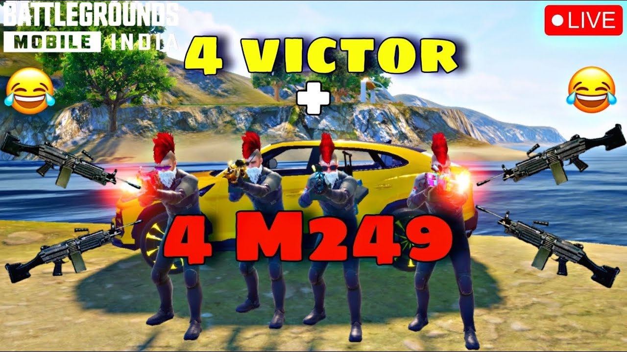 4VICTOR + 4M249 😂😂😂#shortsfeed #bgmi #bgmilibe #pubgmobile # ...