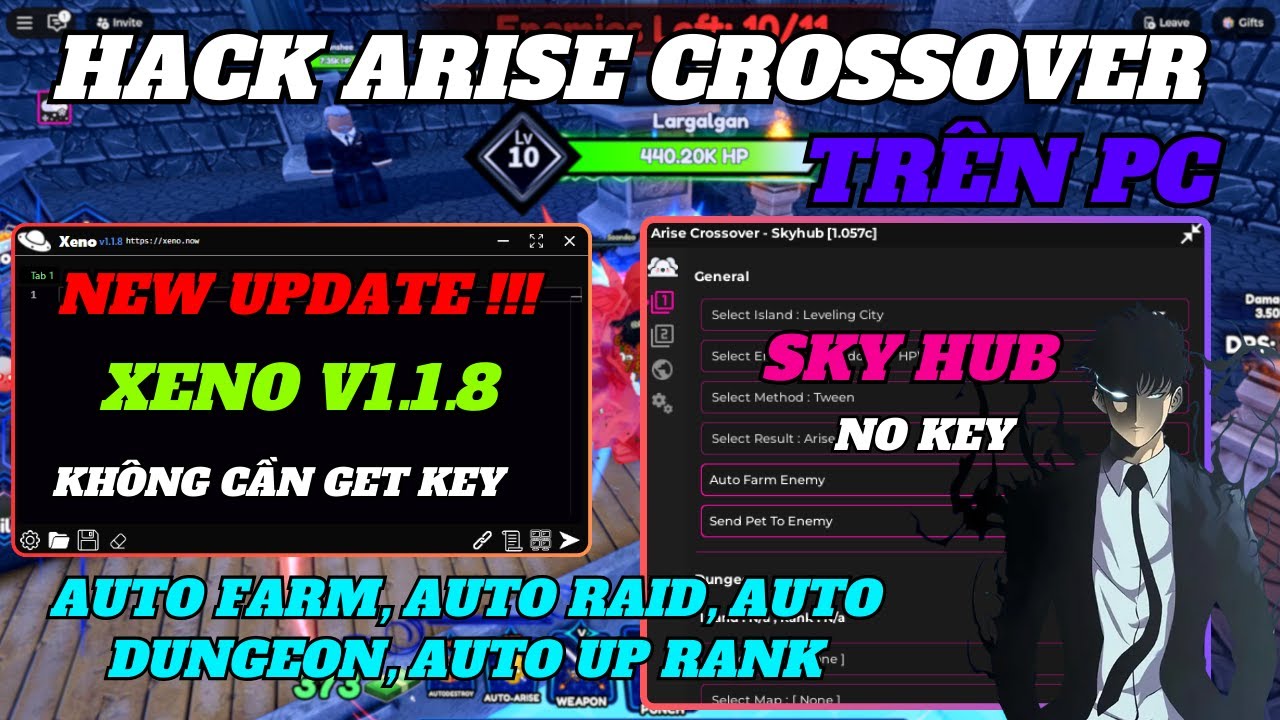 CÁCH HACK ARISE CROSSOVER TRÊN PC BẰNG CLIENT XENO 1.1.8 KHÔNG CẦN GET ...