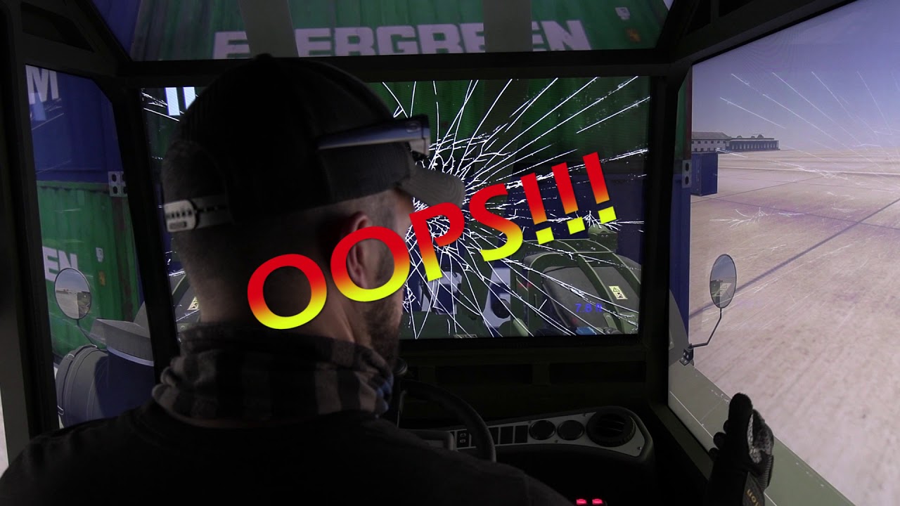 RTCH - Rough Terrain Container Handler Simulator - YouTube