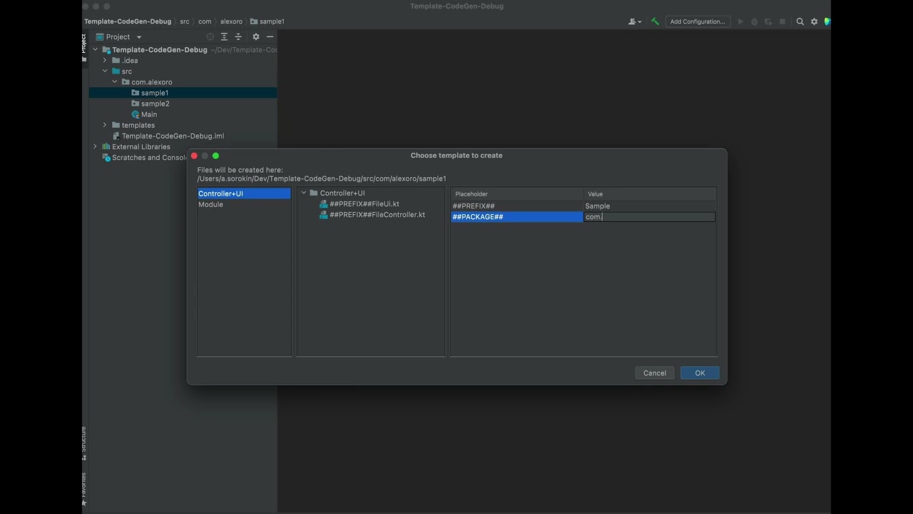 Template CodeGen Demo (Intellij IDEA Plugin) - YouTube