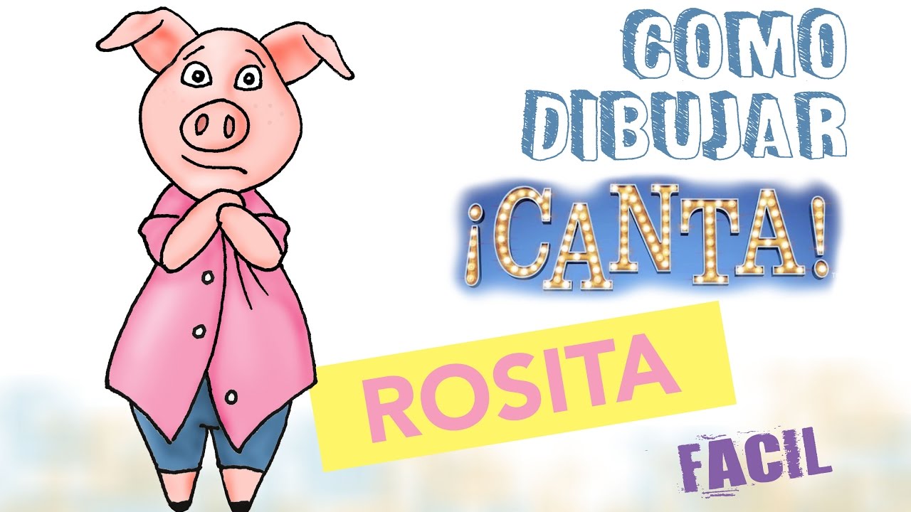 Como dibujar Rosita personaje de canta / How to draw Rosita - YouTube