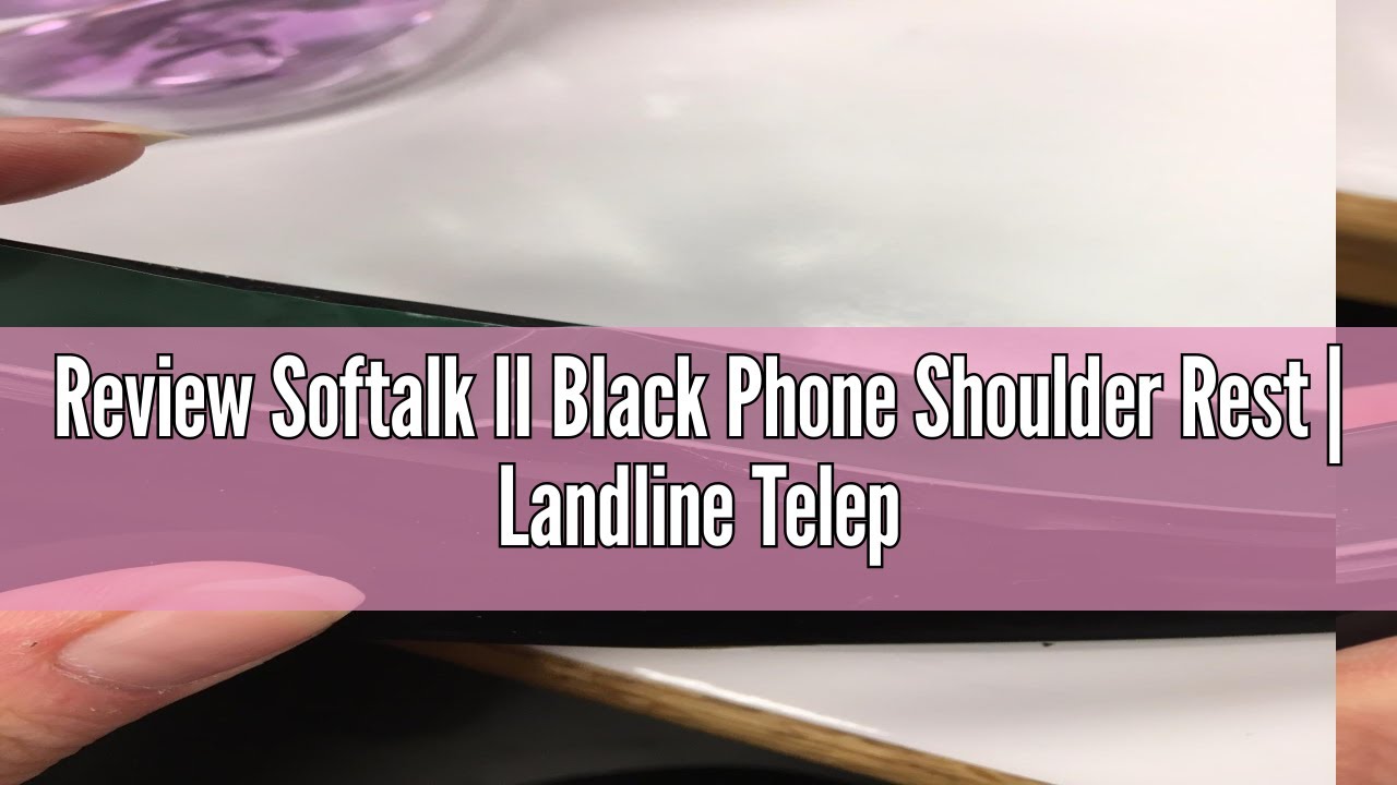 Review Softalk II Black Phone Shoulder Rest | Landline Telephone ...