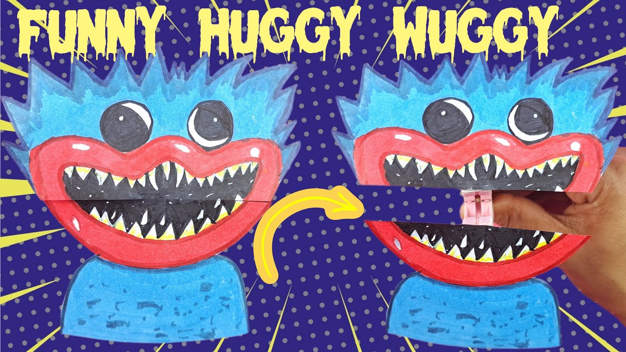 AWESOME & FUNNY HUGGY WUGGY PAPER CRAFTS TO DO AT HOME, HUGGY WUGGY Art ...