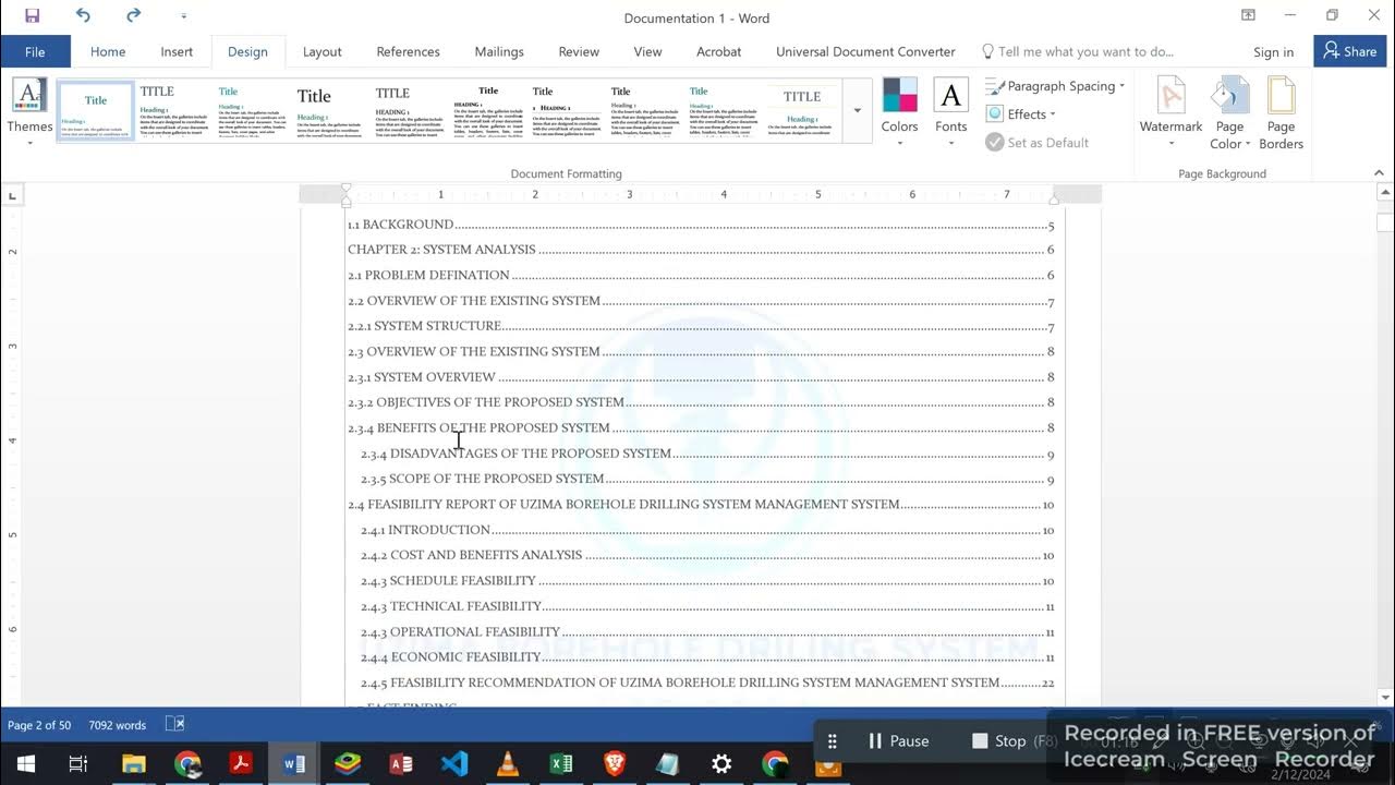 UZIMA BOREHOLE DRILLING SYSTEM DOCUMENTATION KCSE COMPUTER PROJECT 2024 ...