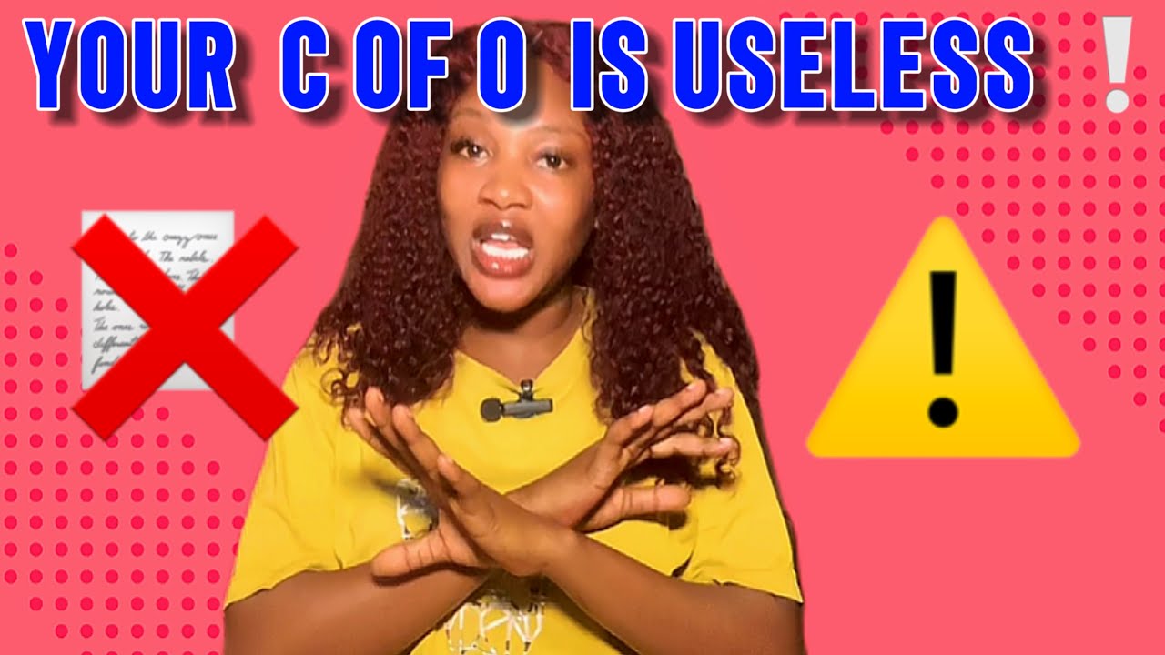 The TRUTH about Certificate of Occupancy C of O in Nigeria - YouTube