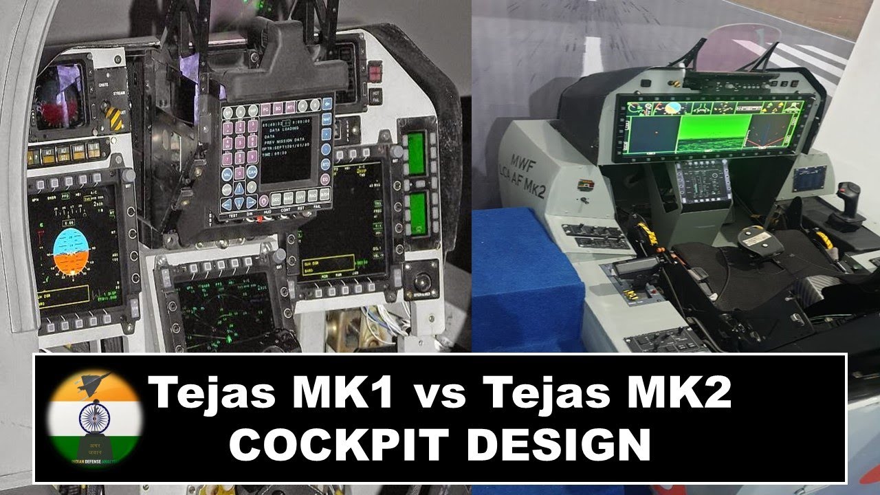 Tejas MK1 vs Tejas MK2 cockpit design - YouTube
