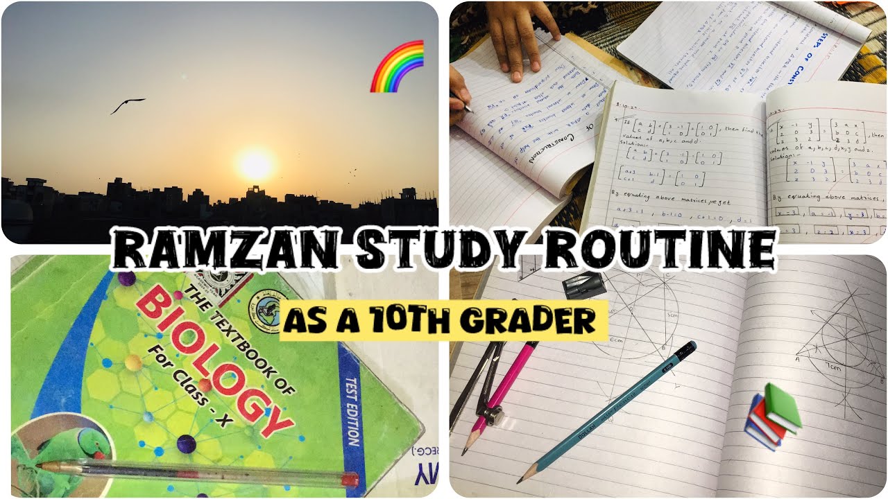 MY RAMADAN STUDY ROUTINE AS A 10th GRADER🇵🇰📚🌸|5hr study routine in ...