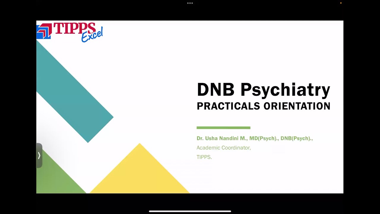 Success in Psychiatry DNB Practical Exam - Dr Usha Nandini - YouTube