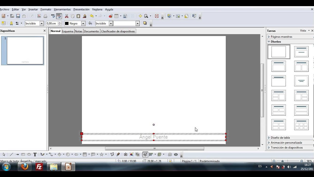 Primeros pasos con el editor de presentaciones LibreOffice Impress ...