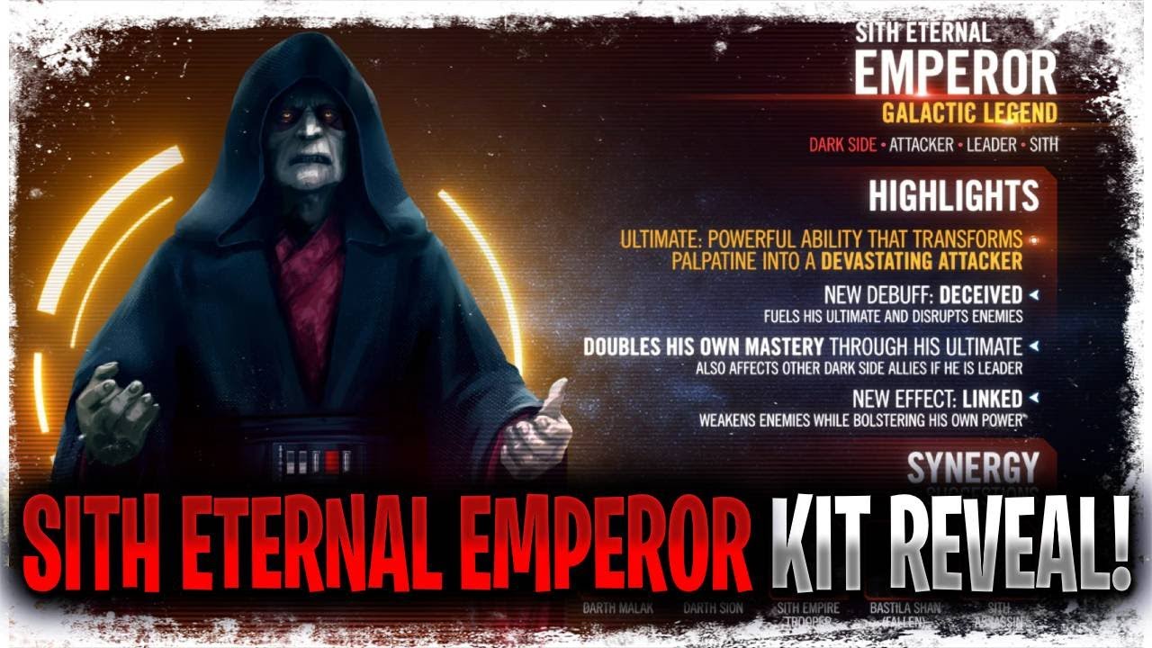 Sith Eternal Emperor Kit Reveal!!! SWGOH - YouTube