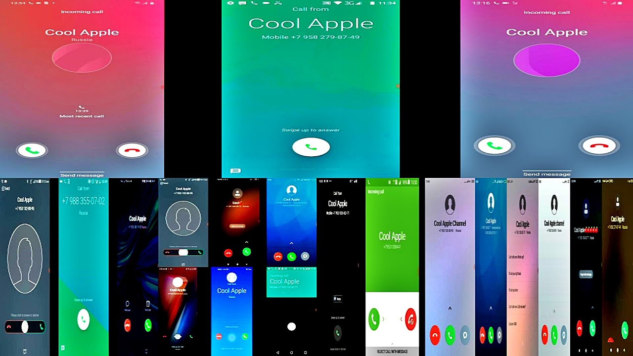 Mix of 20 phones with Hangouts ringtone screen recording calls ...
