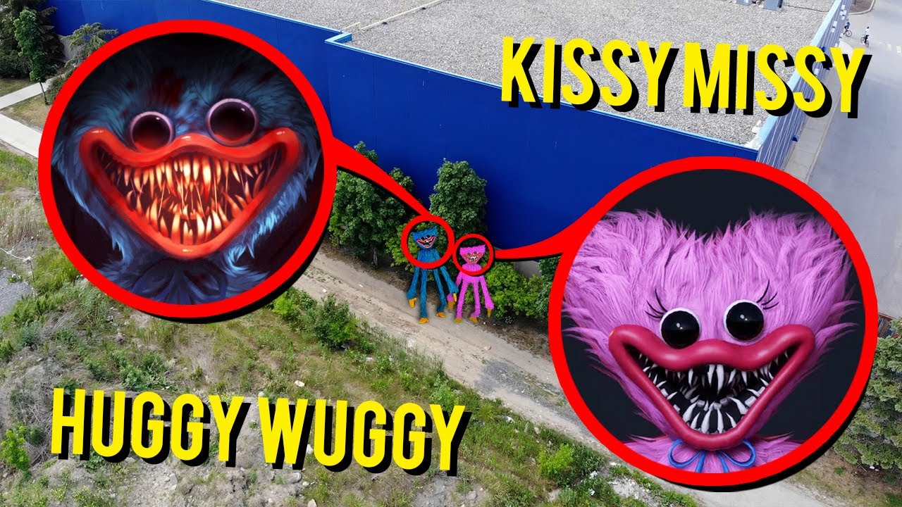 DRONE CATCHES HUGGY WUGGY AND KISSY MISSY AT HAUNTED MOVIE THEATRE ...