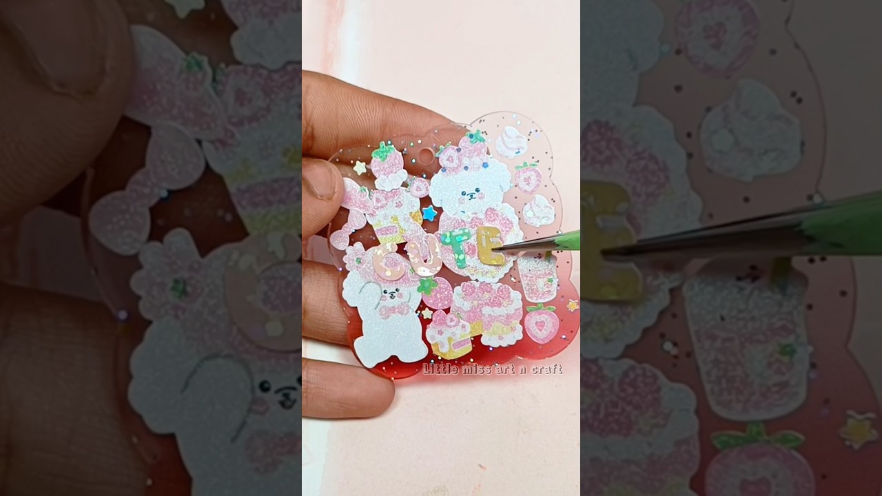 ASMR | Diy immersive sticker keychain🗝️| Cute stickers🐰| Diy keychain # ...