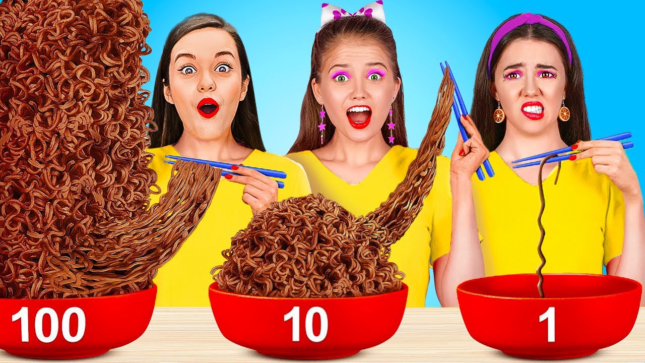 EXTREME 100 LAYERS OF FOOD CHALLENGE || Me VS Granny Cooking Challenge ...