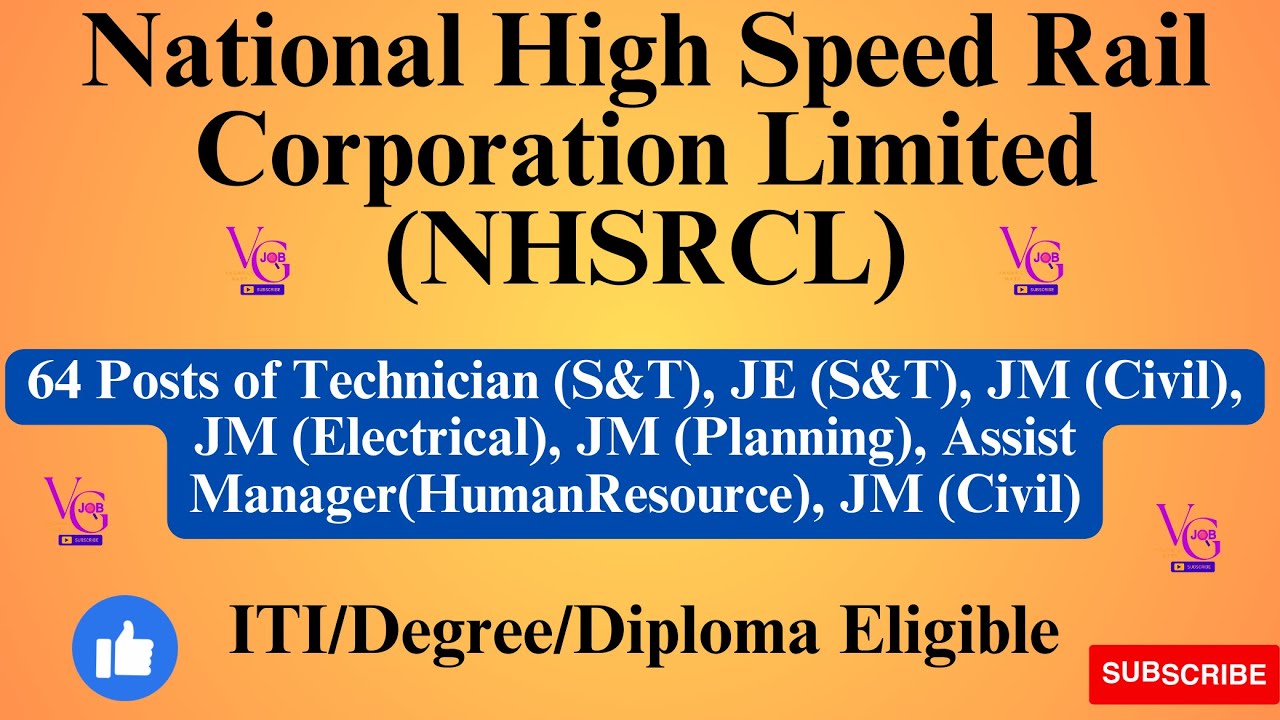 NHSRCL VARIOUS 64 POSTS RECRUITMENT 2023 || NOTIFICATION RELEASE, APPLY ...