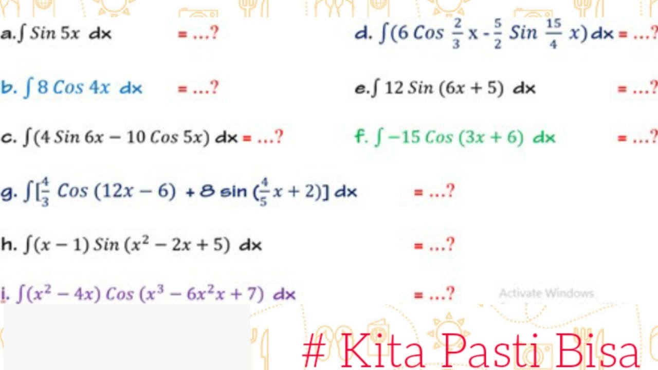 Integral Trigonometri Mulai Dari Dasar - YouTube