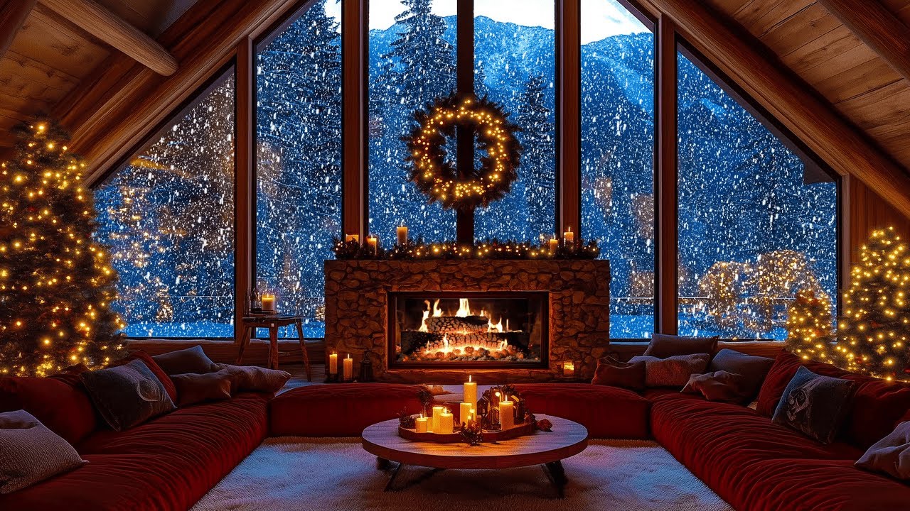 Snowy Winter Retreat Ambience by the Countryside | Relaxing Piano ...